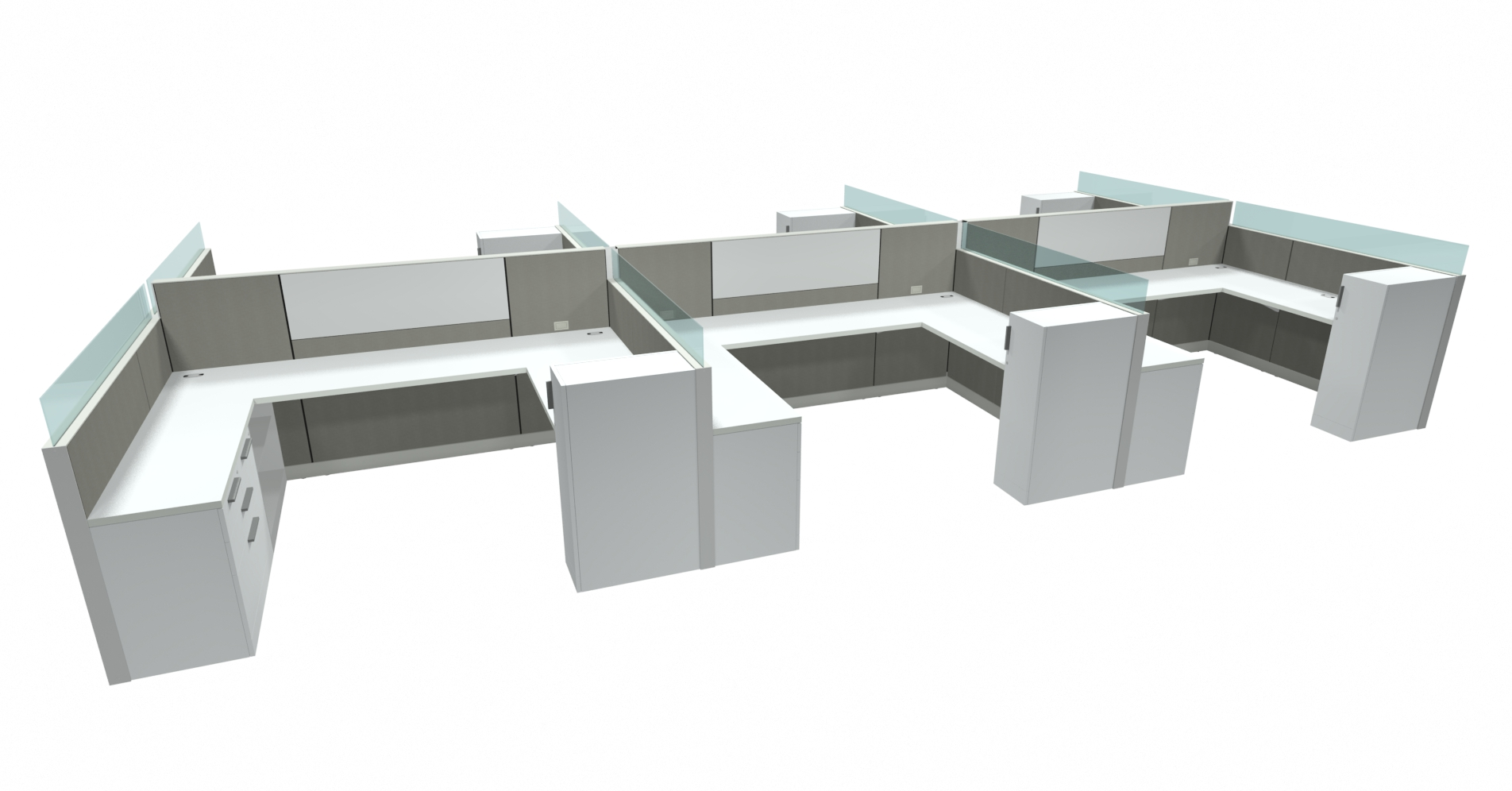 Allsteel Stride 6x8 Cubicles - Renew Office Furniture
