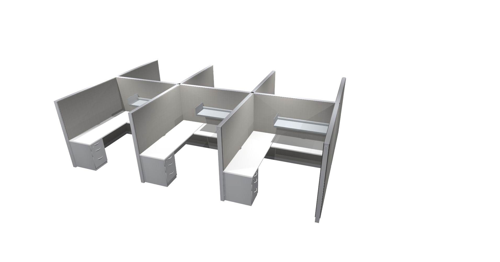 Remanufactured Steelcase Answer 6x6 Cubicles - Renew Office Furniture